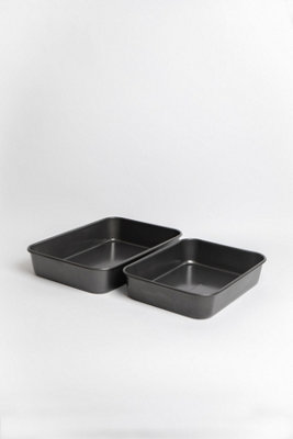 MasterClass Carbon Steel Large Kitchen Roasting Pan with Non-Stick Coating