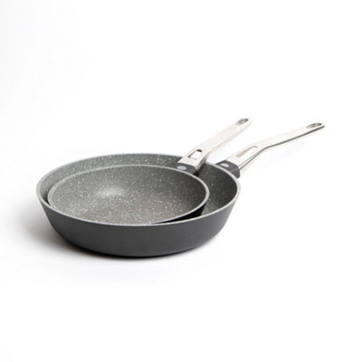 MasterClass Cast Aluminium Fast-heating Frying Pans Set with Non-stick ...