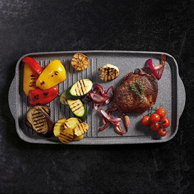 MasterClass Cast Aluminium Non-Stick Griddle Plate, 51 x 27 cm