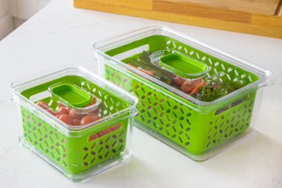MasterClass Fresh Keeper Stacking Lidded Fridge Storage Box