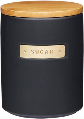 MasterClass Stoneware and Brass Effect Sugar Container with Airtight ...