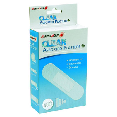 Masterplast Assorted Fabric Plasters - Clear - Pack of 100
