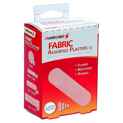 Masterplast Assorted Fabric Plasters - Pack of 50