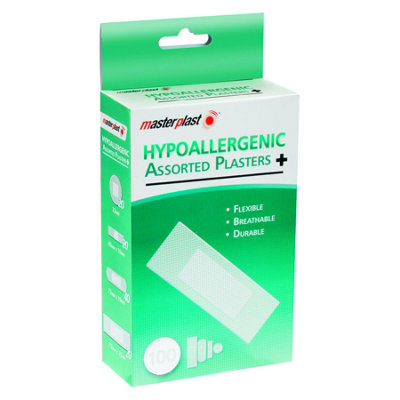 Masterplast Assorted Hypoallergenic Plasters - Pack of 100