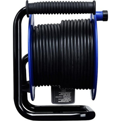 Masterplug 4 Socket Open Medium Cable Reel with RCD Plug - 25 Metre Cable