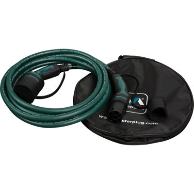 Masterplug 5m Mode 3 EV Charging Cable Type 2 with Carry Case 22kW