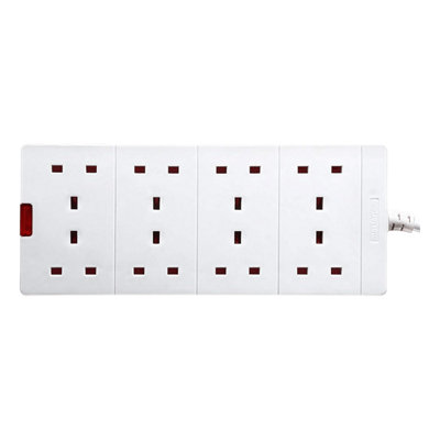 Masterplug 8 Socket Extension Lead with Power Indicator 2 Metre Cable ...
