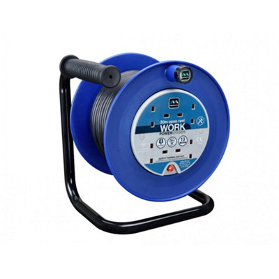 MASTERPLUG HEAVY-DUTY CABLE REELS 4 SOCKET MULTI COLOUR (30 METRE)