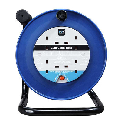 MASTERPLUG LDCC3013/4BL BLUE 13A 4 GANG CABLE REEL 30M