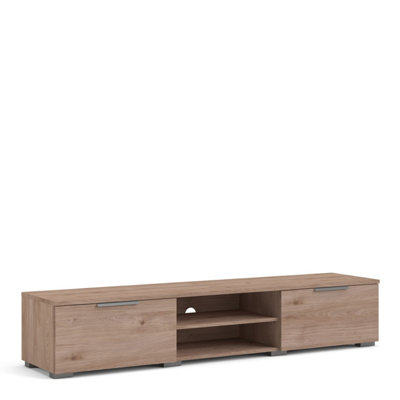 Match TV Unit 2 Drawers 2 Shelf in Jackson Hickory Oak | DIY at B&Q