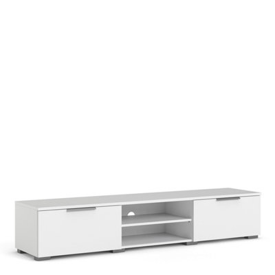 Match TV Unit 2 Drawers 2 Shelf in White | DIY at B&Q