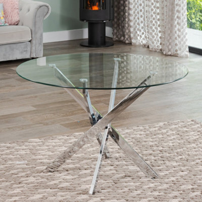 Matera 120cm Round Glass Dining Table