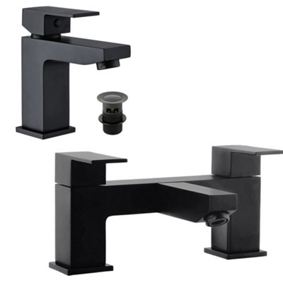 Black bath taps store