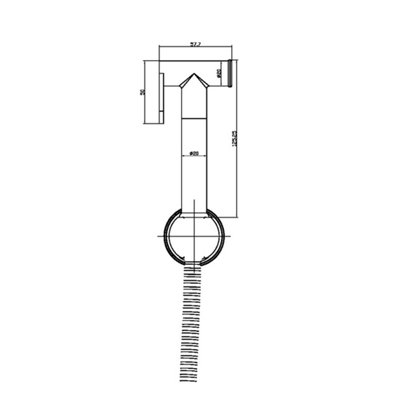 Matt Black Douche Bidet Spray Handset - Wall Mounted Shattaf for Modern ...