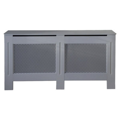 Matt Grey Diamond Radiator Cover - Large