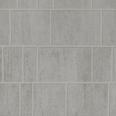 MATT GREY MULTI TILE BATHROOM PVC CLADDING SHOWER WET WALL PANELS 1M X 2.4M