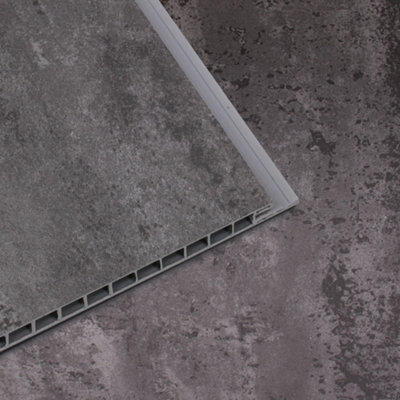Matt Loft Concrete Bathroom PVC Cladding Shower Wet Wall Panels 1m x 2 ...