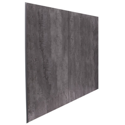 Matt Loft Concrete Bathroom PVC Cladding Shower Wet Wall Panels 1m x 2 ...