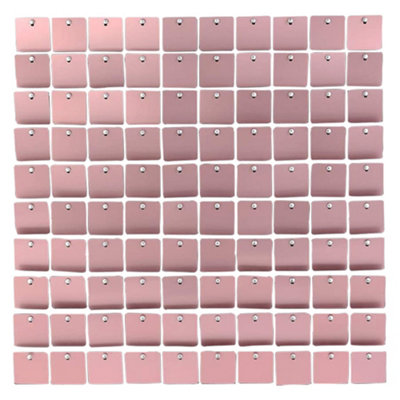 Matt Pink Shimmer Sequin Wall Panels Backdrop, 30cm x 30cm