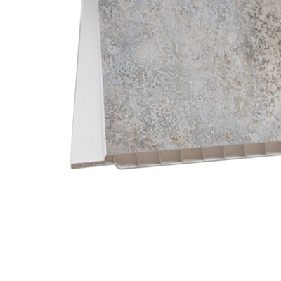 Matt Weathered Stone Bathroom PVC Cladding Shower Wet Wall Panels 1m x 2.4m