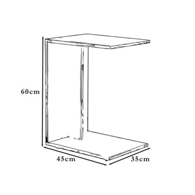 Matt White Under Sofa Mobile Table