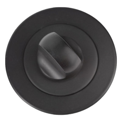 Matte Black Bathroom Lock - Turn Escutcheon