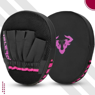 Matte Black Boxing Pads Men focus Mitts MMA Muay Thai Martial Arts ...