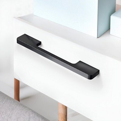 Matte Black D Shaped Cabinet Bar Handle Cupboard Handles Drawer Pull ...