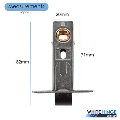 Matte Black Rectangle Tub Latch 71mm With FIxings