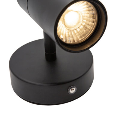 Matte Black Wireless Rechargeable Touch Dimmable 3w LED Wall Spot Light