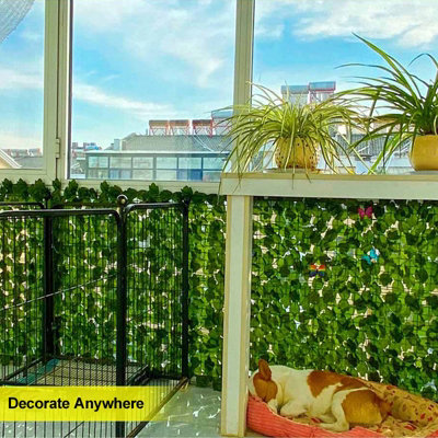 Matteo 3m x 1m UV Resistant Artificial Ivy Hedge Instant Greenery for ...