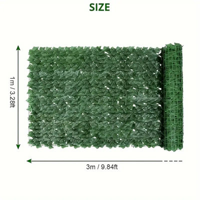 Matteo 3m x 1m UV Resistant Artificial Ivy Hedge Instant Greenery for ...