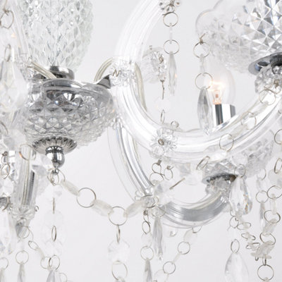 Matteo 5-Light Chrome Chandelier With Smoked Acrylic Shades - Energy ...