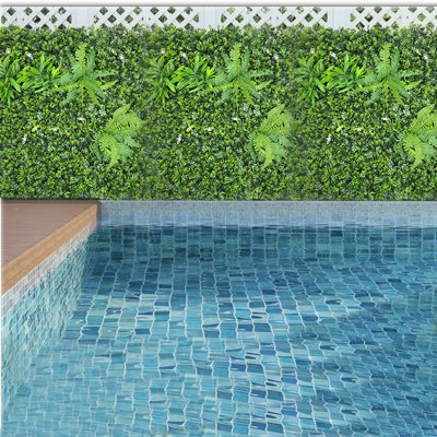Matteo Fresh Artificial Hedge Panel - Realistic Green Wall, 100x100cm