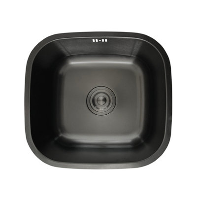 Matteo Small 304 Stainless Steel Kitchen Sink Single Basin Black