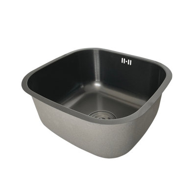 Matteo Small 304 Stainless Steel Kitchen Sink Single Basin Black