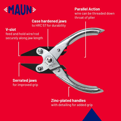Maun Flat Nose Parallel Plier 125 mm