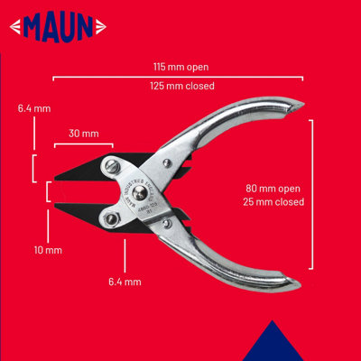 Maun Flat Nose Parallel Plier 125 mm