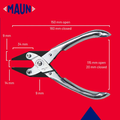 Maun Flat Nose Parallel Plier 160 mm
