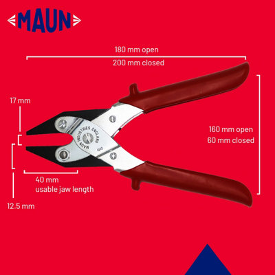 Maun Flat Nose Parallel Plier Comfort Grips 200 mm