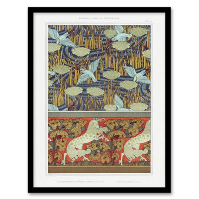 Maurice Pillard Verneuil Framed Wall Art Kingfisher Bird and Horse ...