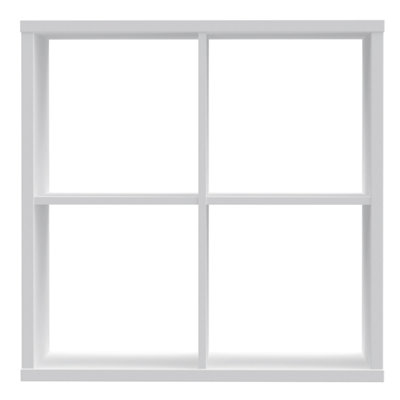 Mauro 2x2 Storage Unit in White High Gloss/White