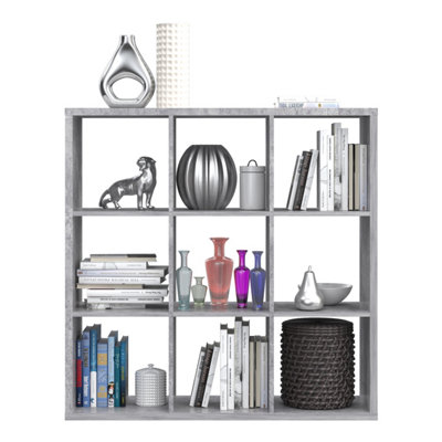 Mauro 3x3 Storage Unit in Concrete Grey