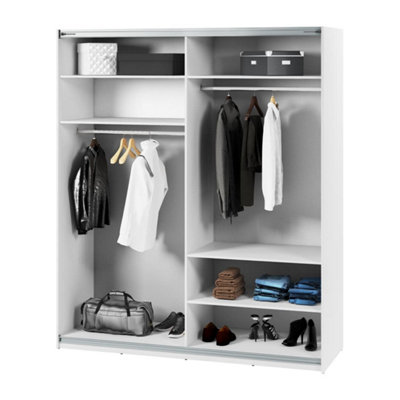 Maxi 04 Sliding Door Wardrobe in White - 2000mm x 2350mm x 710mm ...