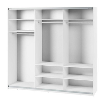 Maxi 06 Sliding Door Wardrobe in White - 2500mm x 2350mm x 710mm ...