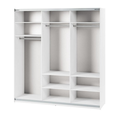 Maxi MX-05 Sliding Door Wardrobe in White - 2200mm x 2350mm x 710mm ...