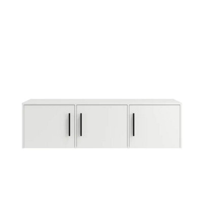 Maxione 05 Storage Cabinet 150cm - White, Sleek Three-Door Storage Solution
