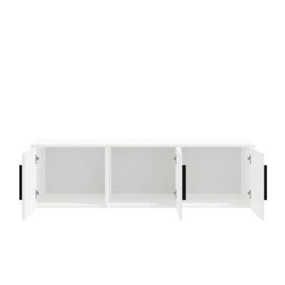 Maxione 05 Storage Cabinet 150cm - White, Sleek Three-Door Storage Solution