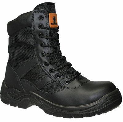 Maxsteel Lightweight Safety Steel Toe Cap Work Boots With Zip/Lace Up ...