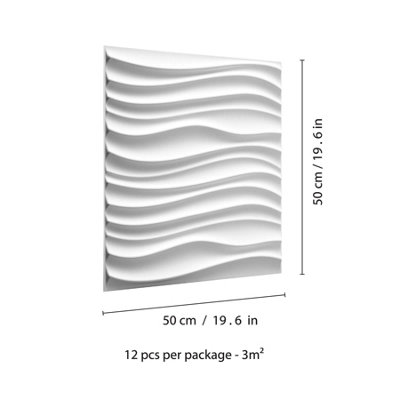 Maxwell Design 12 Boards 50x50cm 3D Wall Panel